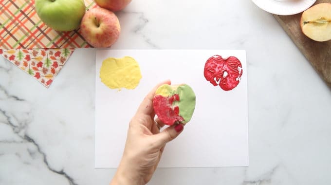 Apple Stamping Craft For Fall - Little Bins for Little Hands
