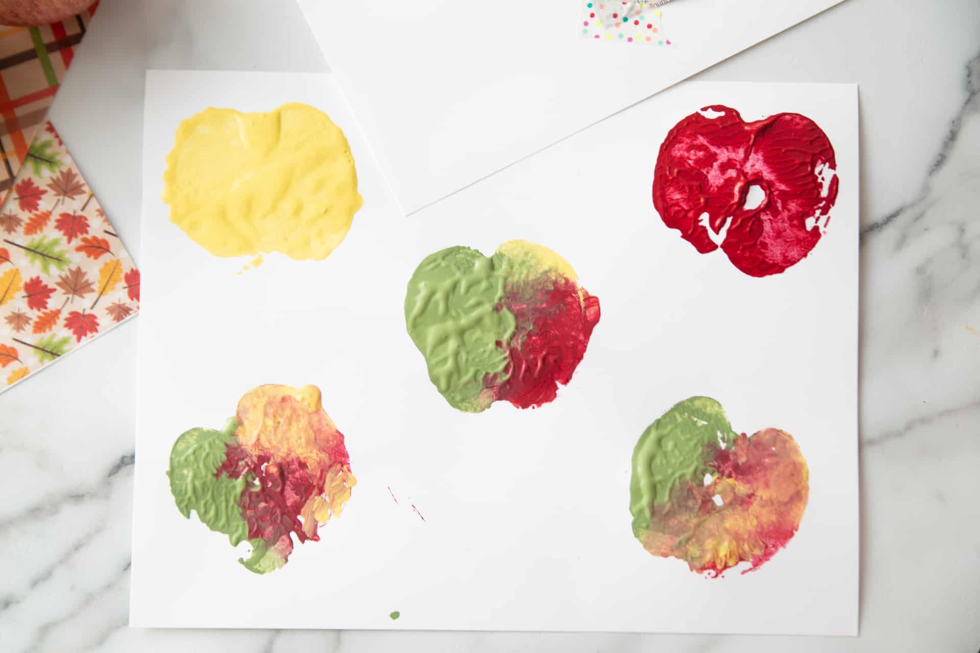 Apple Stamping Craft For Fall - Little Bins for Little Hands