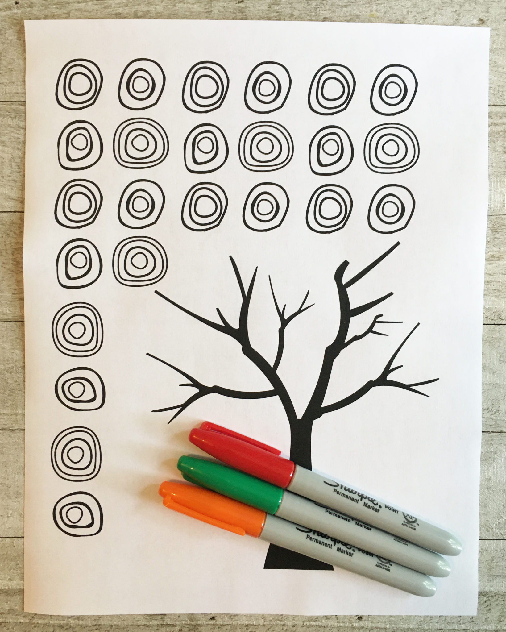 Kandinsky Tree Art For Kids - Little Bins for Little Hands