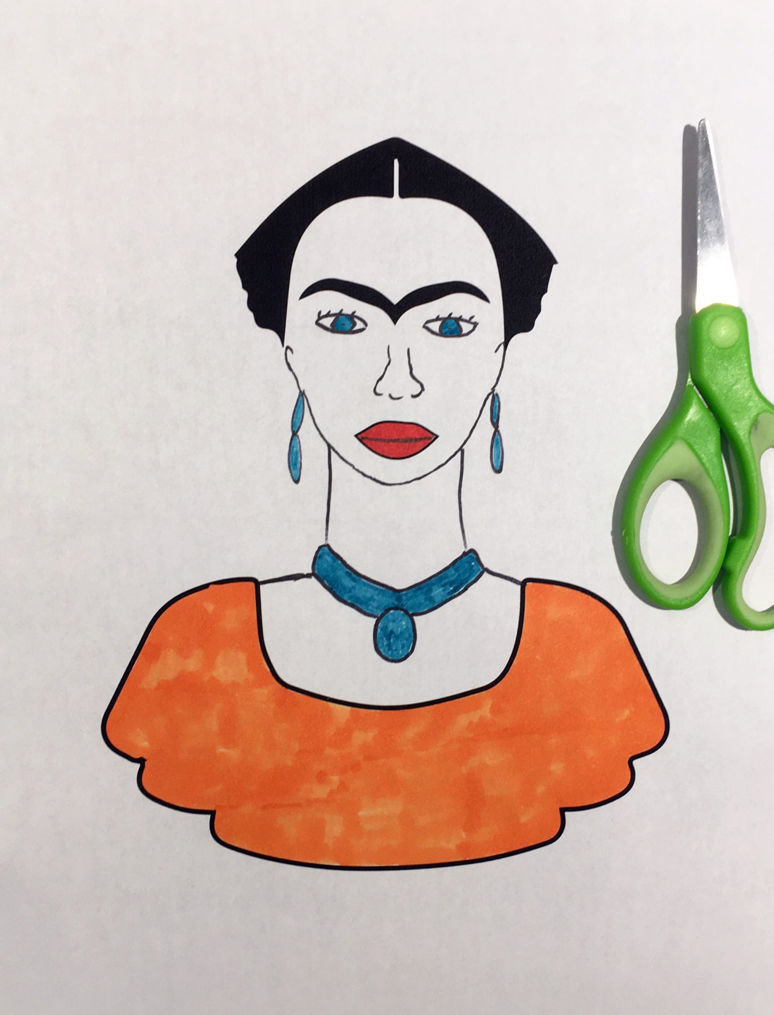 Frida Kahlo Leaf Art Project - Little Bins for Little Hands