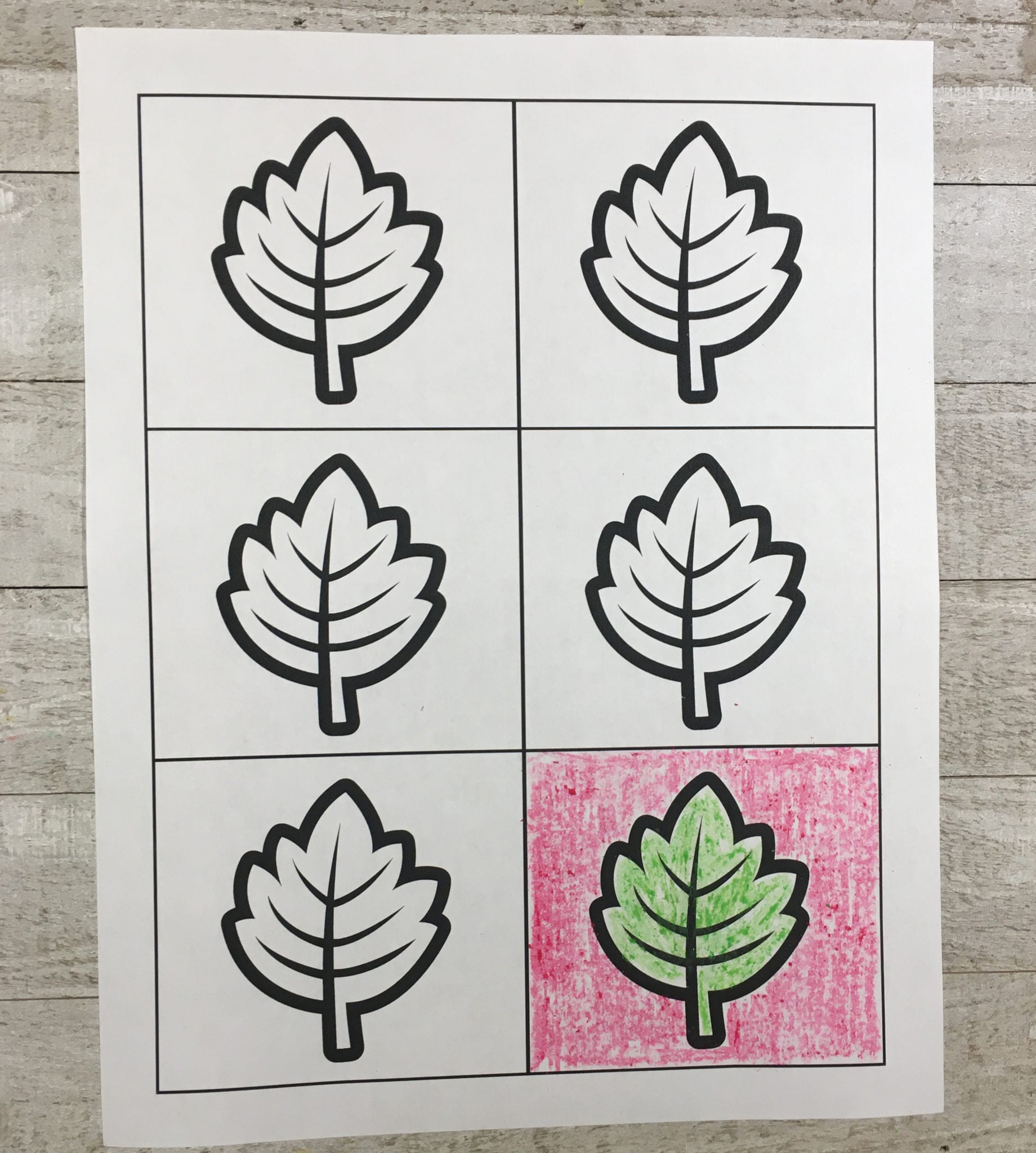 Warhol Pop Art with Leaves - Little Bins for Little Hands