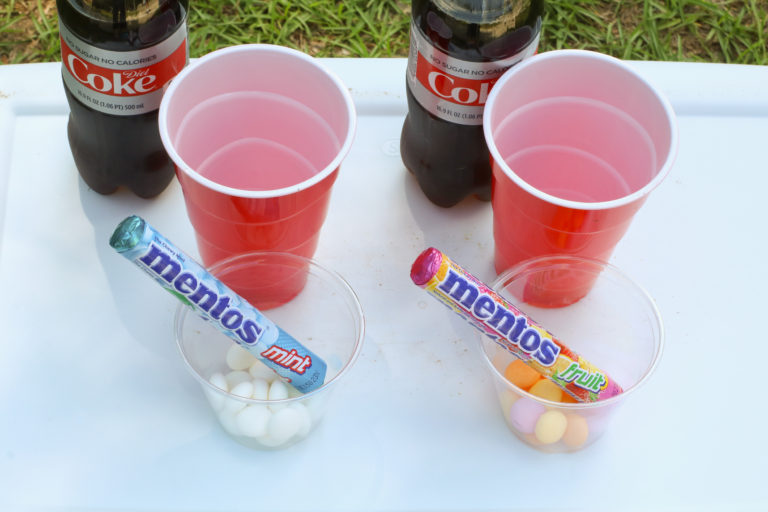 Erupting Mentos and Coke Experiment - Little Bins for Little Hands