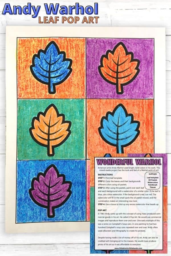 Warhol Pop Art with Leaves - Little Bins for Little Hands