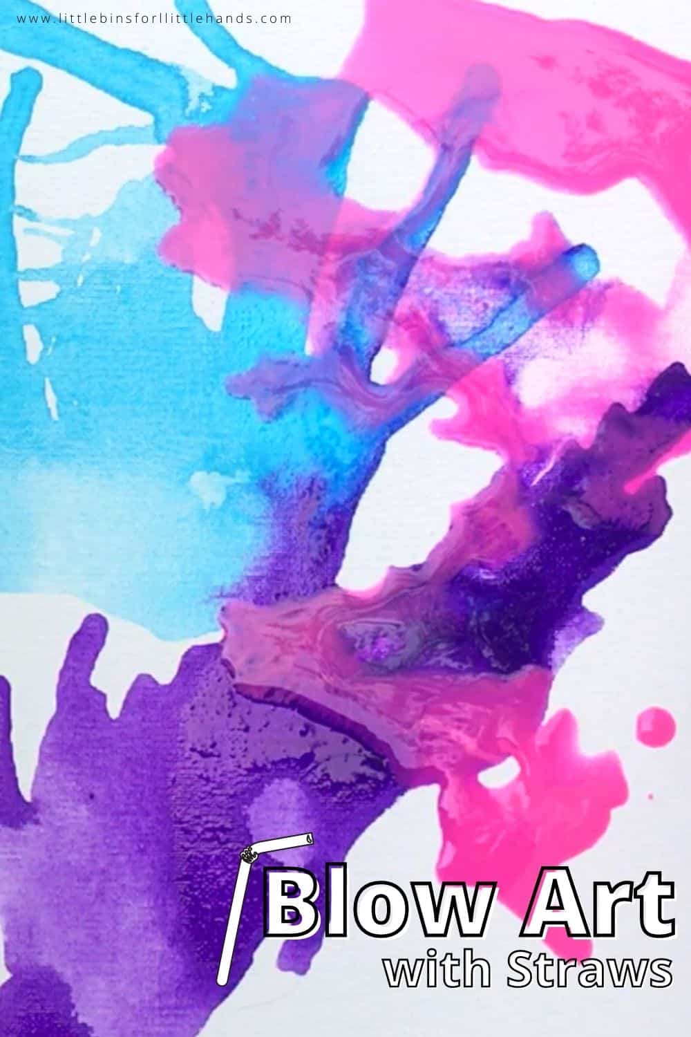 Straw Painting (Blow Painting with Straws) - Little Bins for Little Hands