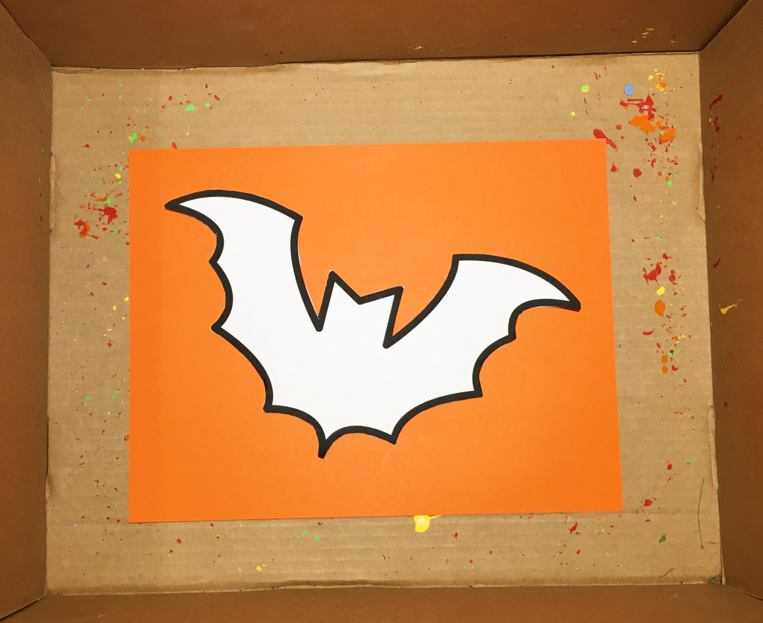 Easy Bat Painting For Halloween - Little Bins for Little Hands