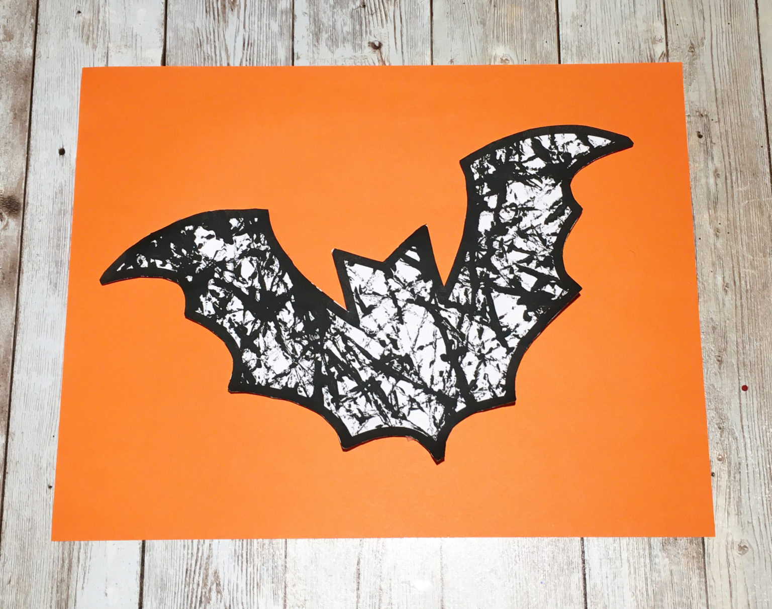 Easy Bat Painting For Halloween - Little Bins for Little Hands