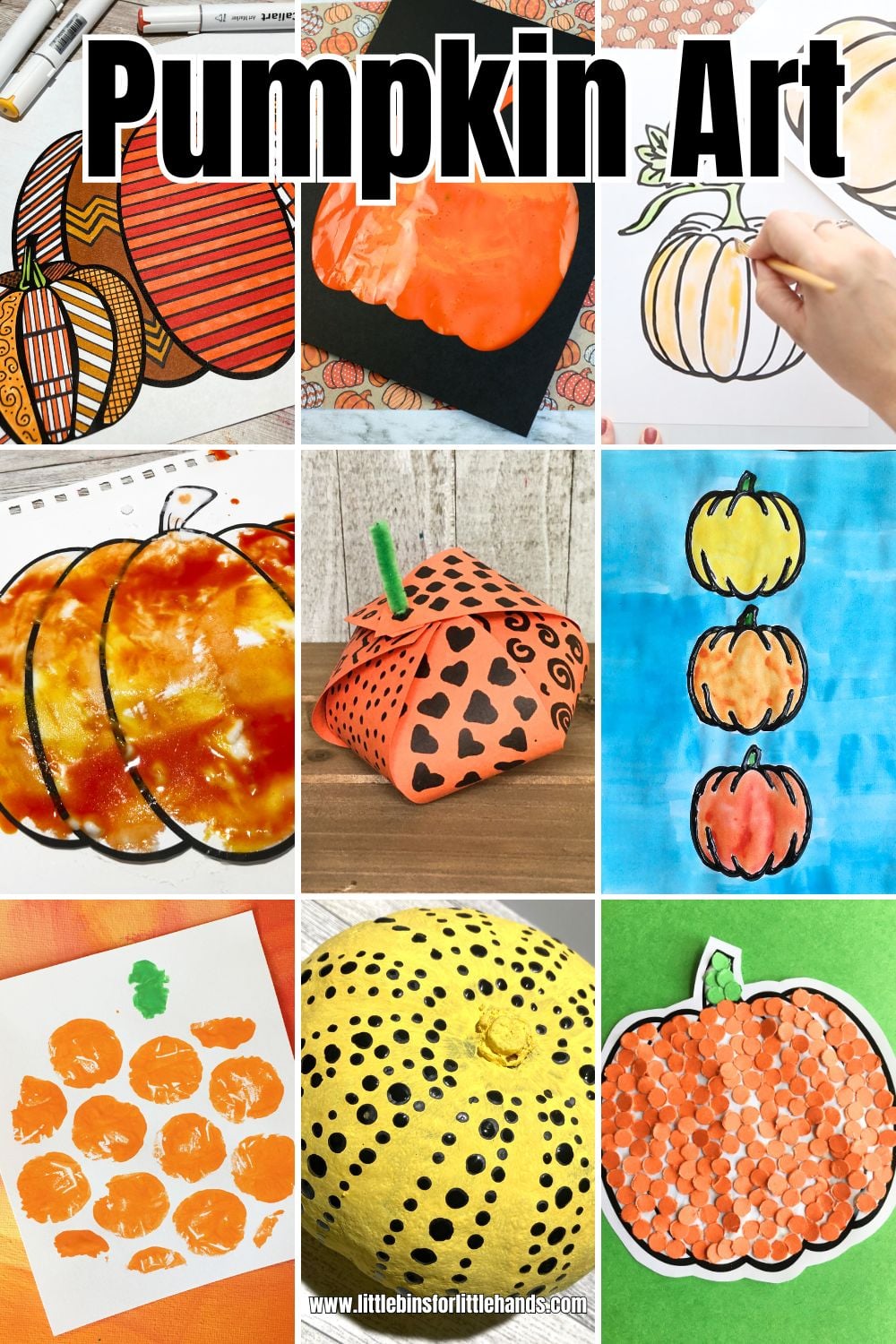 Easy Pumpkin Art Projects - Little Bins for Little Hands