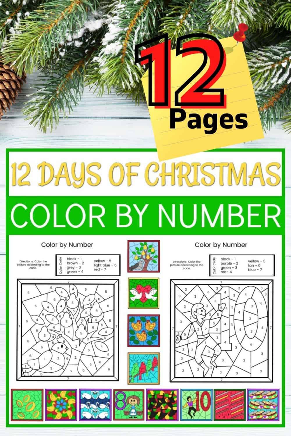 Christmas Color By Number Printables - Little Bins for Little Hands