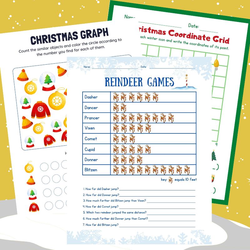Christmas Math Activities & Printable Worksheets - Little Bins for ...