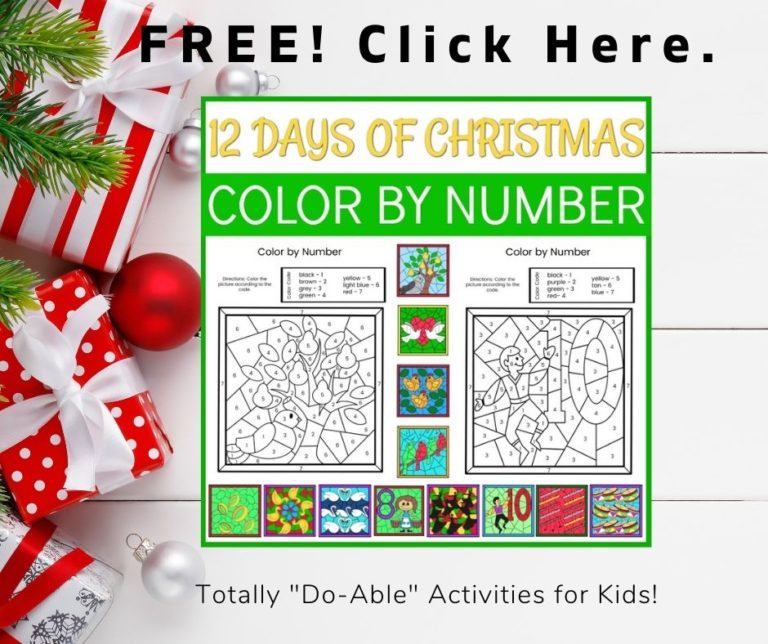 Free Color By Number Printables - Little Bins for Little Hands