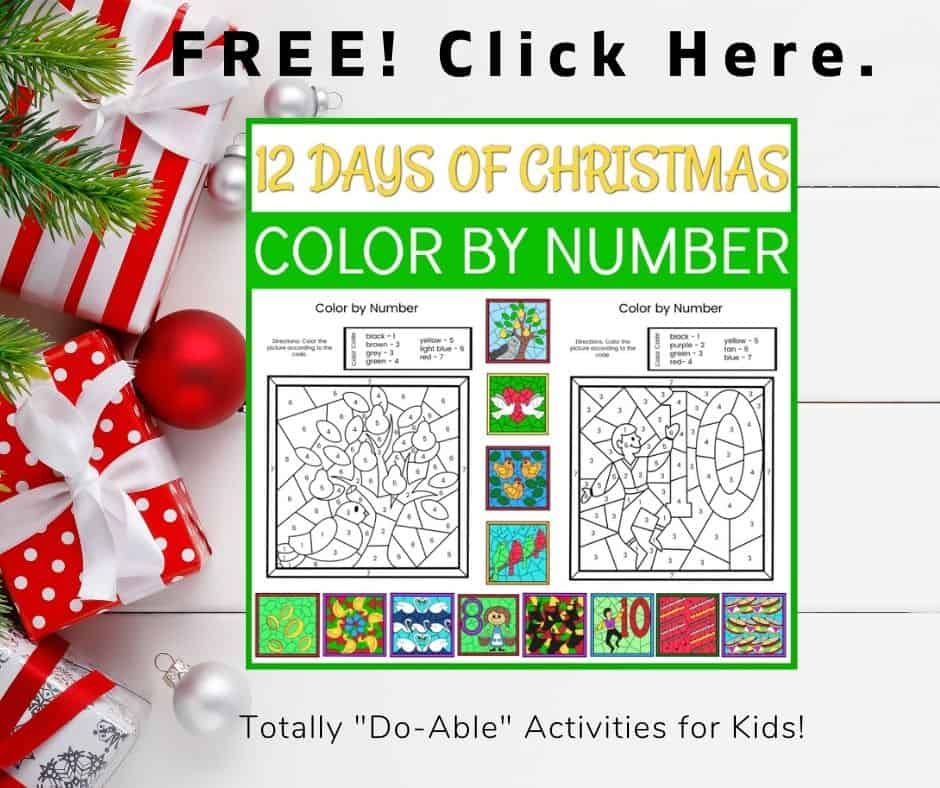 Christmas Color By Number Printables - Little Bins for Little Hands