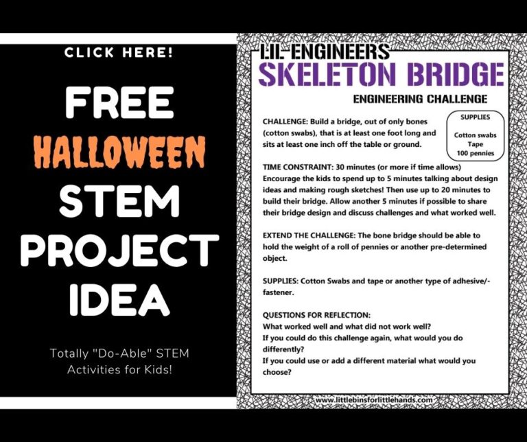 Bone Bridge STEM Challenge - Little Bins for Little Hands