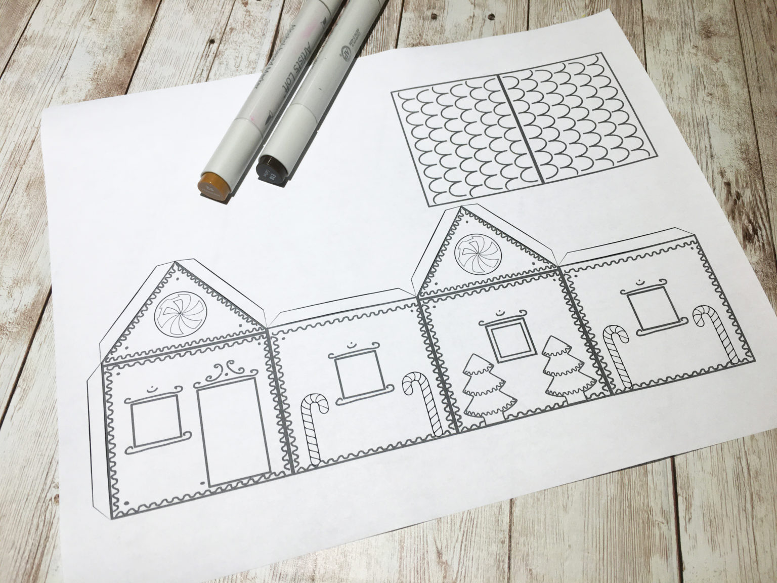 Easy Paper Gingerbread House - Little Bins for Little Hands