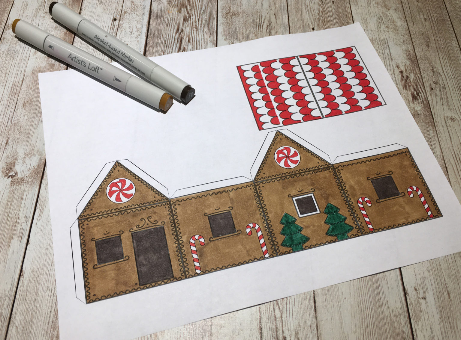 Easy Paper Gingerbread House - Little Bins for Little Hands