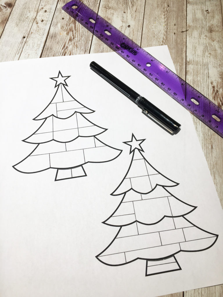 Mondrian Christmas Tree Ornaments - Little Bins for Little Hands