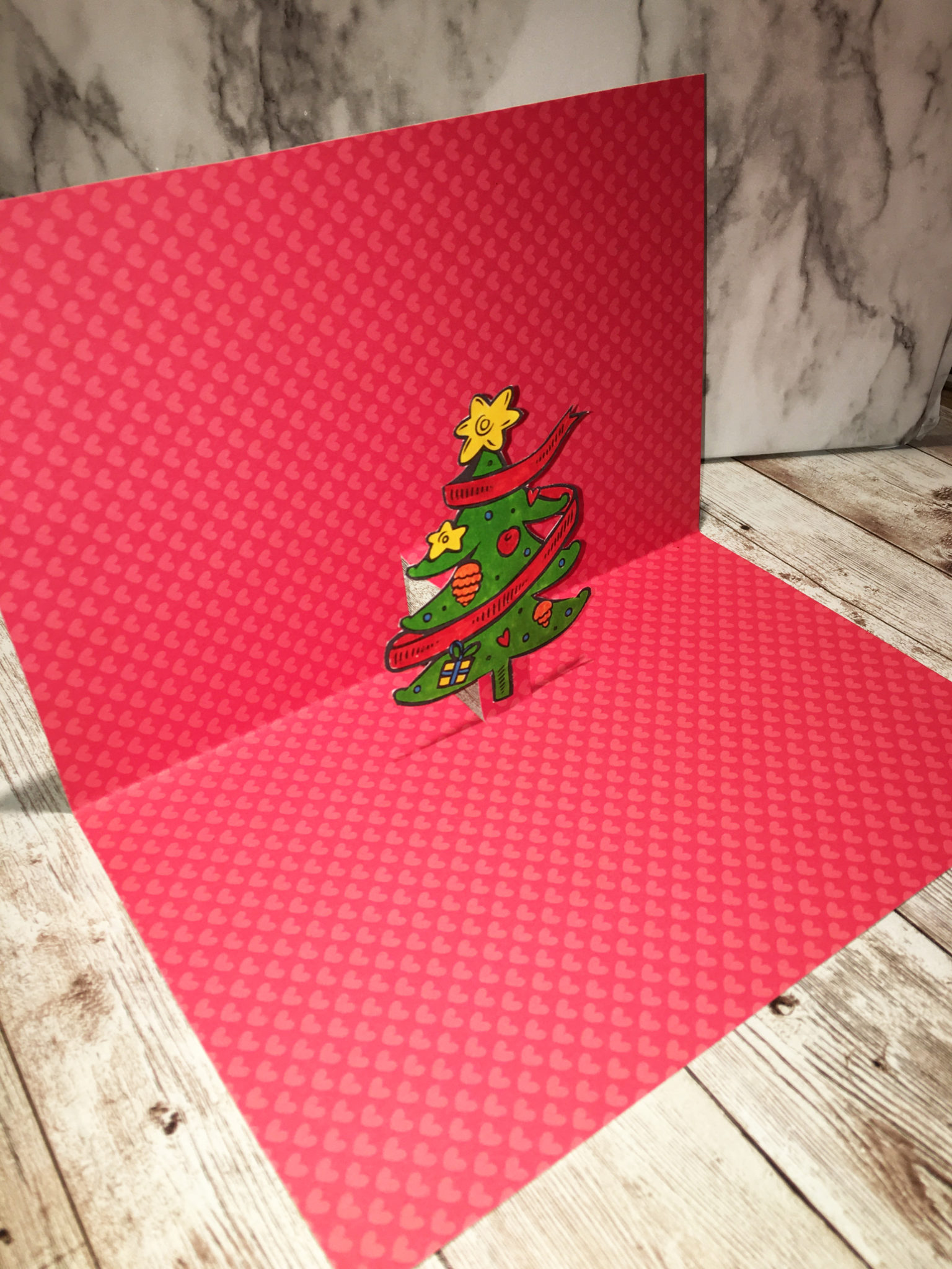 Pop Up Christmas Card Template - Little Bins for Little Hands