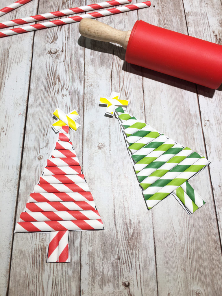 Easy Straw Christmas Ornaments - Little Bins for Little Hands