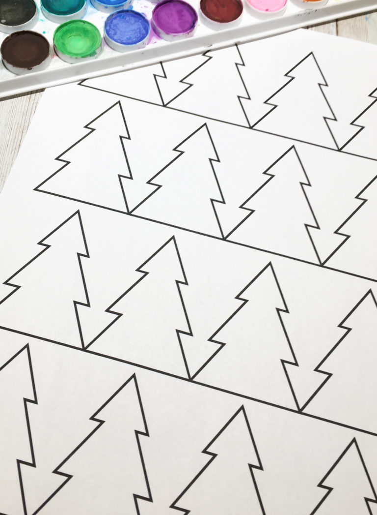 Christmas Tree Tessellation Printable - Little Bins for Little Hands