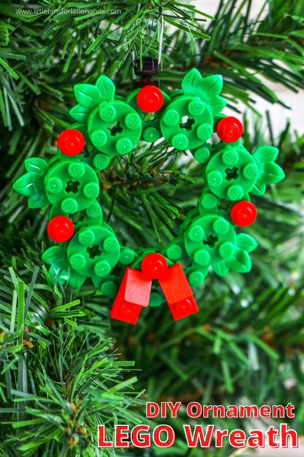 LEGO Christmas Wreath Ornament - Little Bins for Little Hands