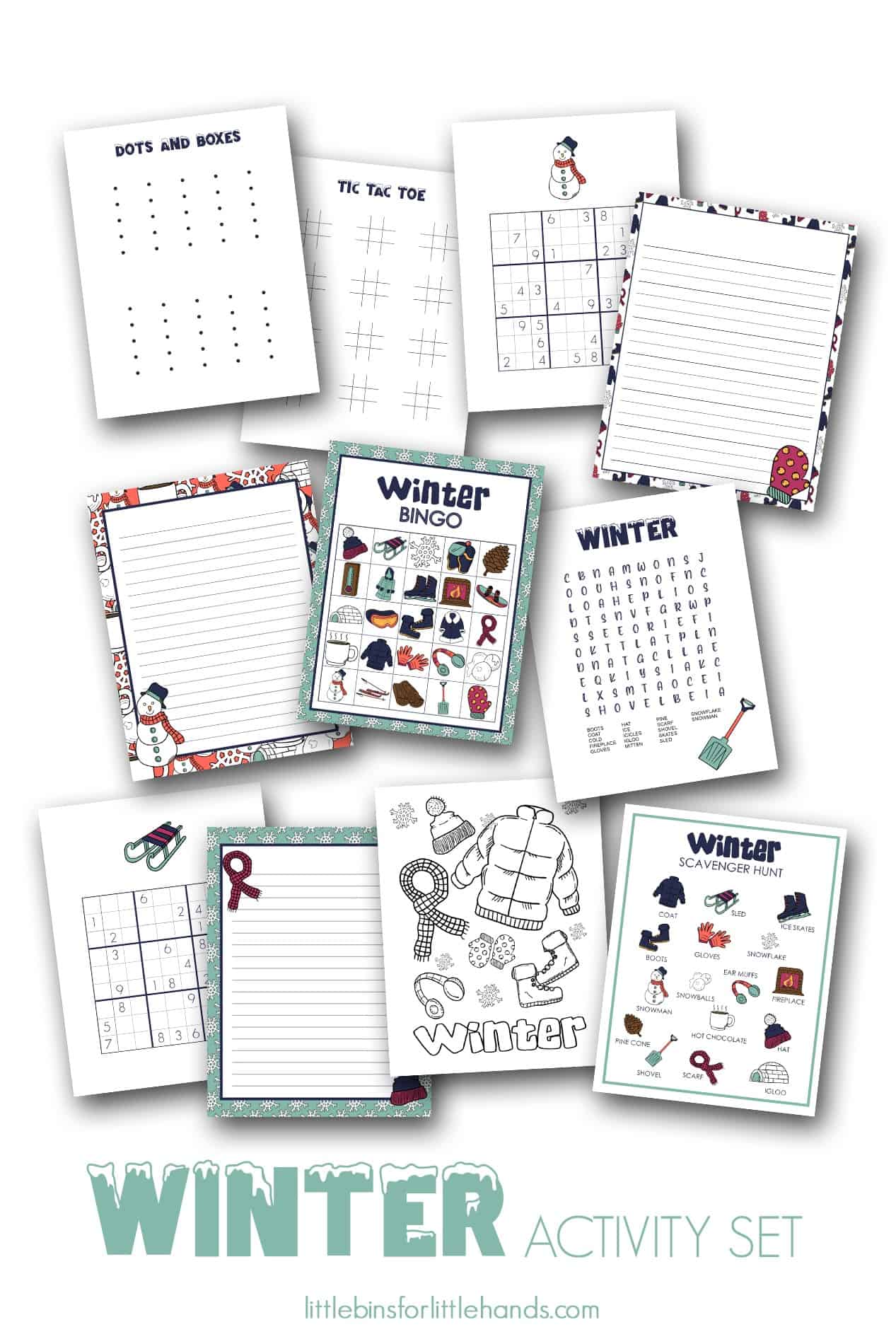Winter Bingo Activity Pack (FREE!) - Little Bins for Little Hands