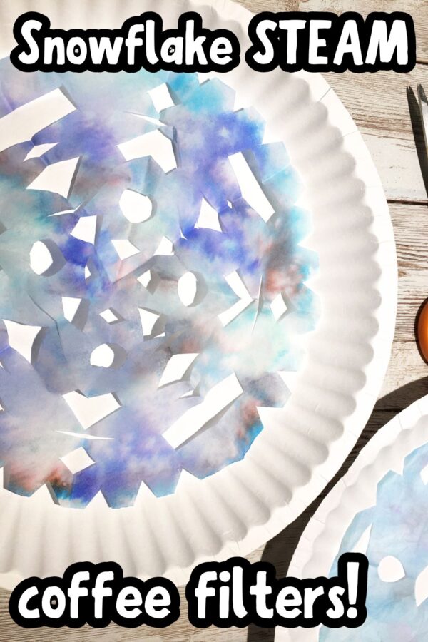How To Make Snowflake Coffee Filters - Little Bins for Little Hands