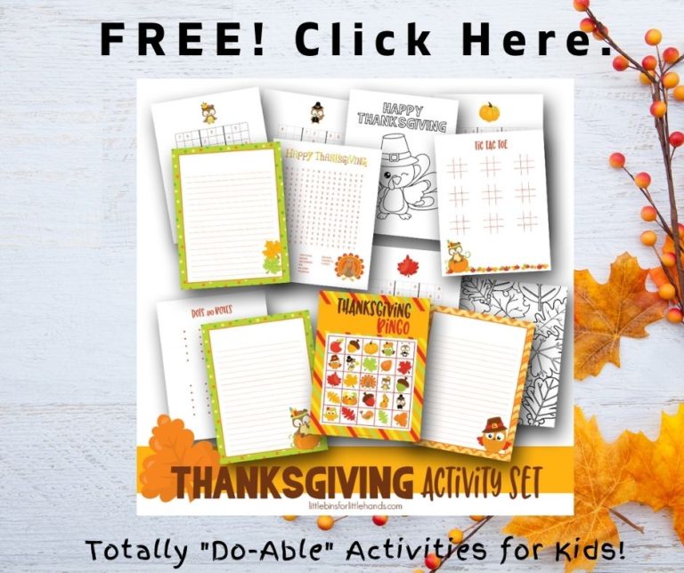 Thanksgiving Bingo - Little Bins for Little Hands