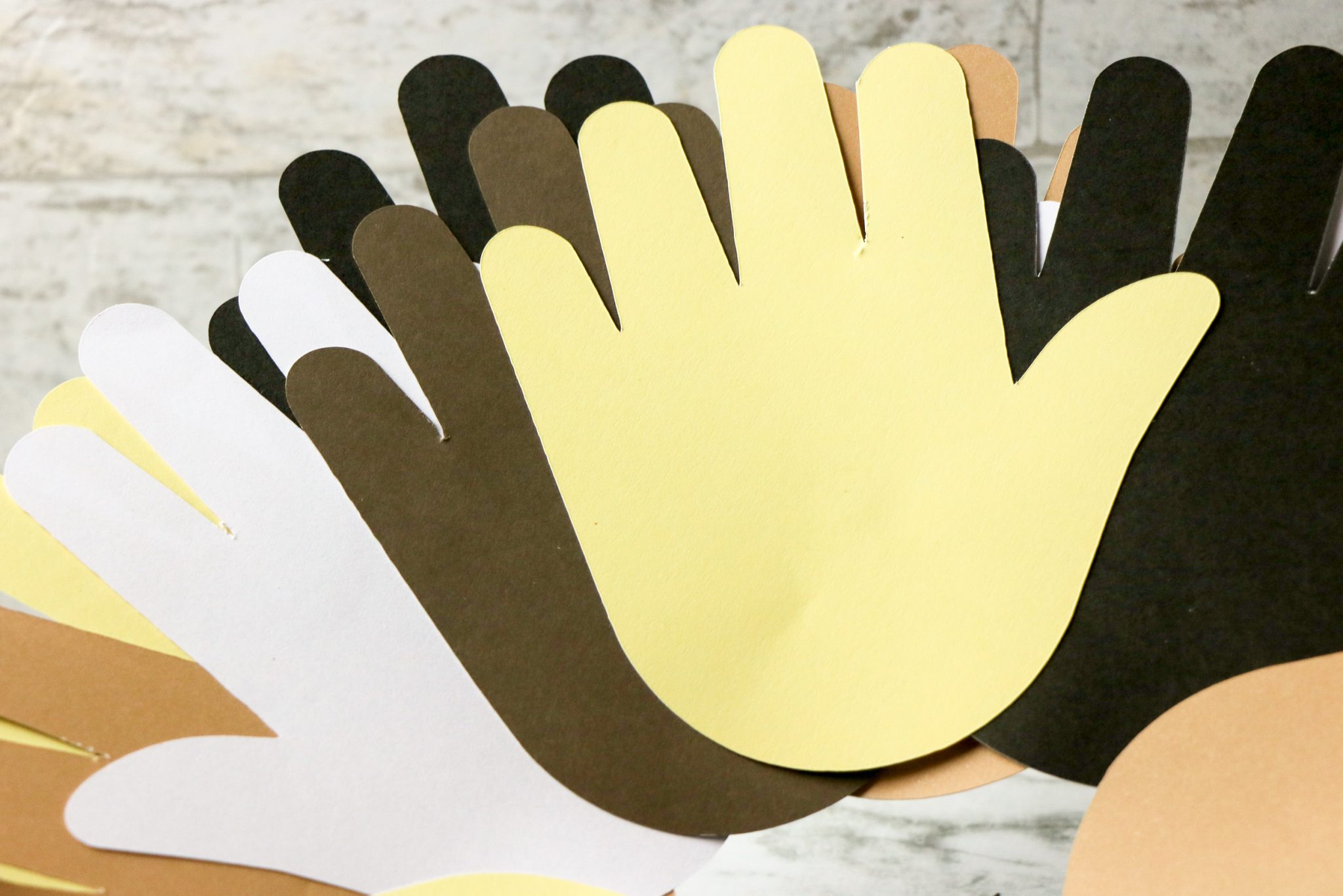 Handprint Wreath For Black History Month - Little Bins for Little Hands
