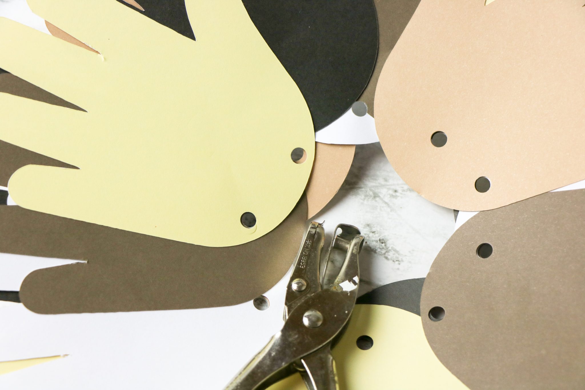 Handprint Wreath For Black History Month - Little Bins for Little Hands