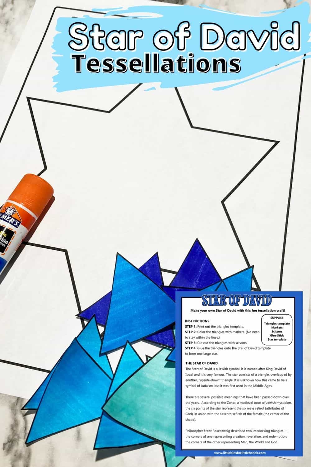 Star of David Craft - Little Bins for Little Hands