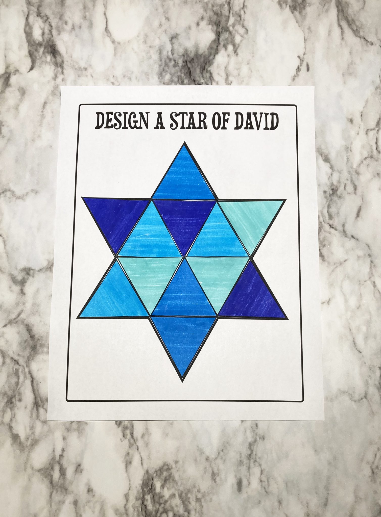 Star of David Craft - Little Bins for Little Hands