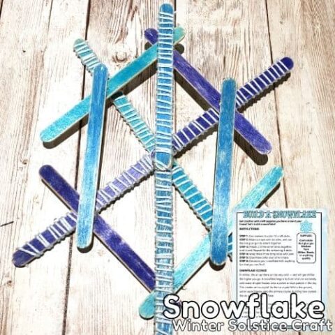 Popsicle Stick Snowflake Ornaments - Little Bins for Little Hands