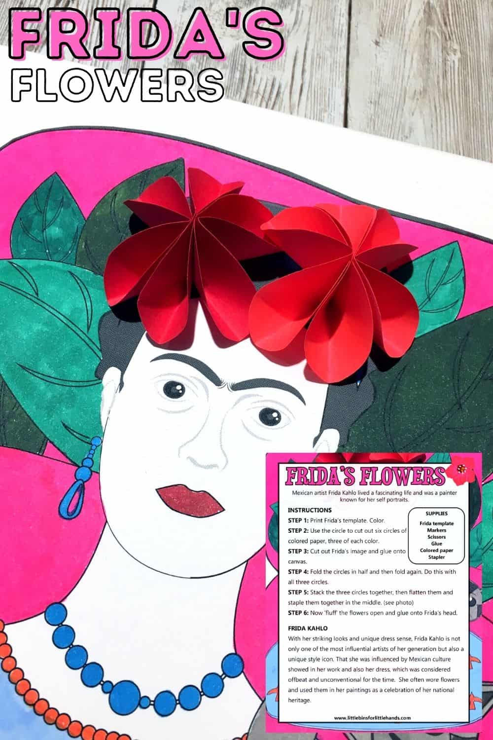 Frida's Flowers Activity (Free Printable) - Little Bins for Little Hands