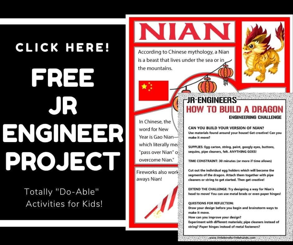 Chinese New Year Dragon Challenge - Little Bins for Little Hands