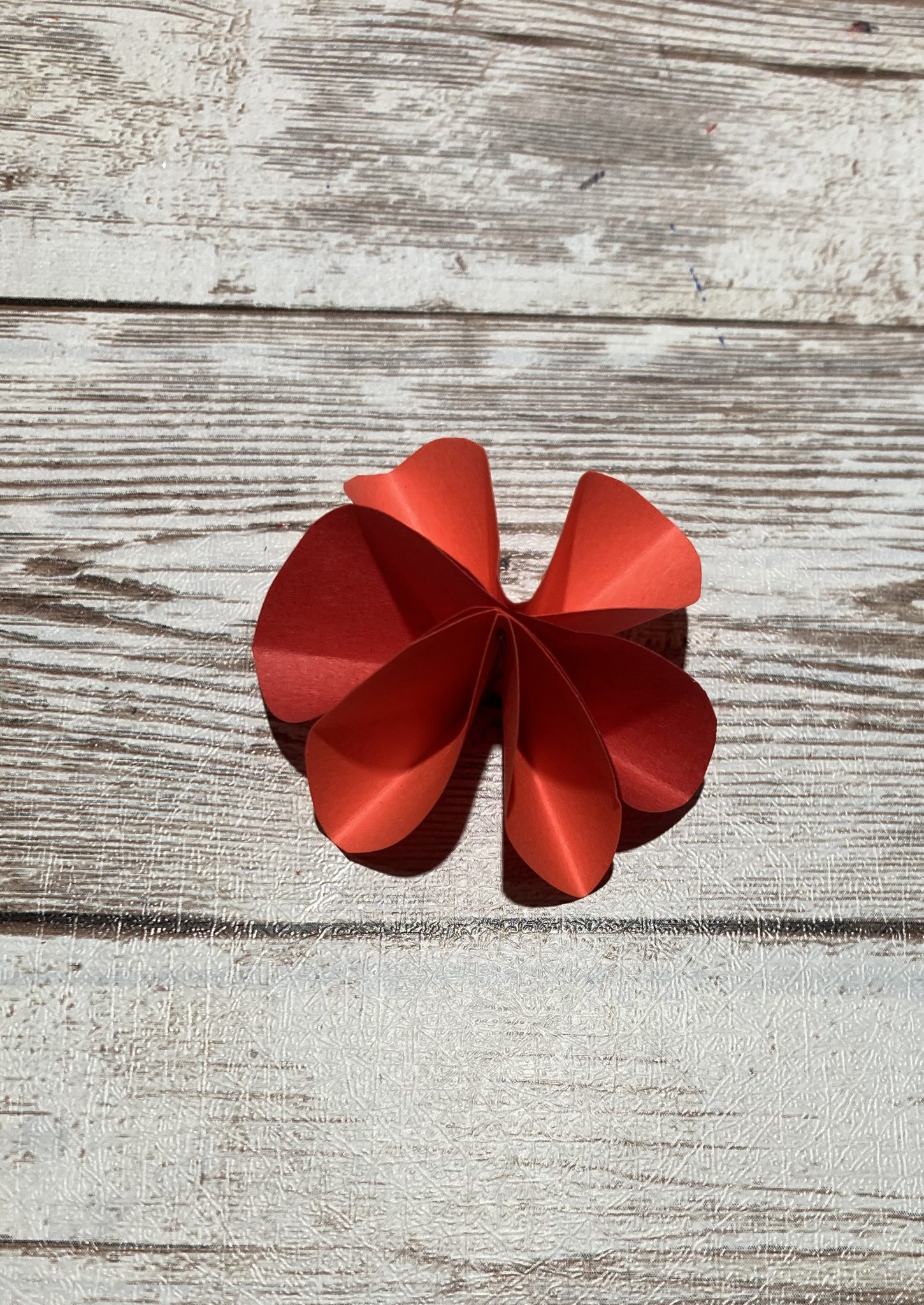 Valentine's Day Paper Flower Heart Card - Little Bins for Little Hands