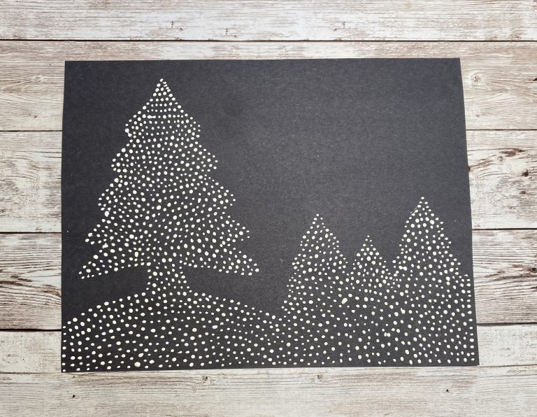 Winter Dot Painting (Free Printable) - Little Bins for Little Hands