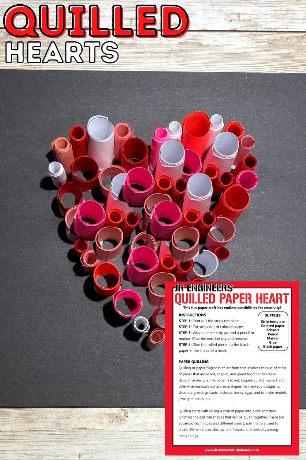 Paper Quilled Heart Craft - Little Bins for Little Hands
