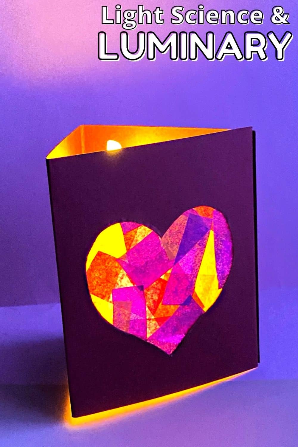 Valentine's Day Luminary - Little Bins for Little Hands