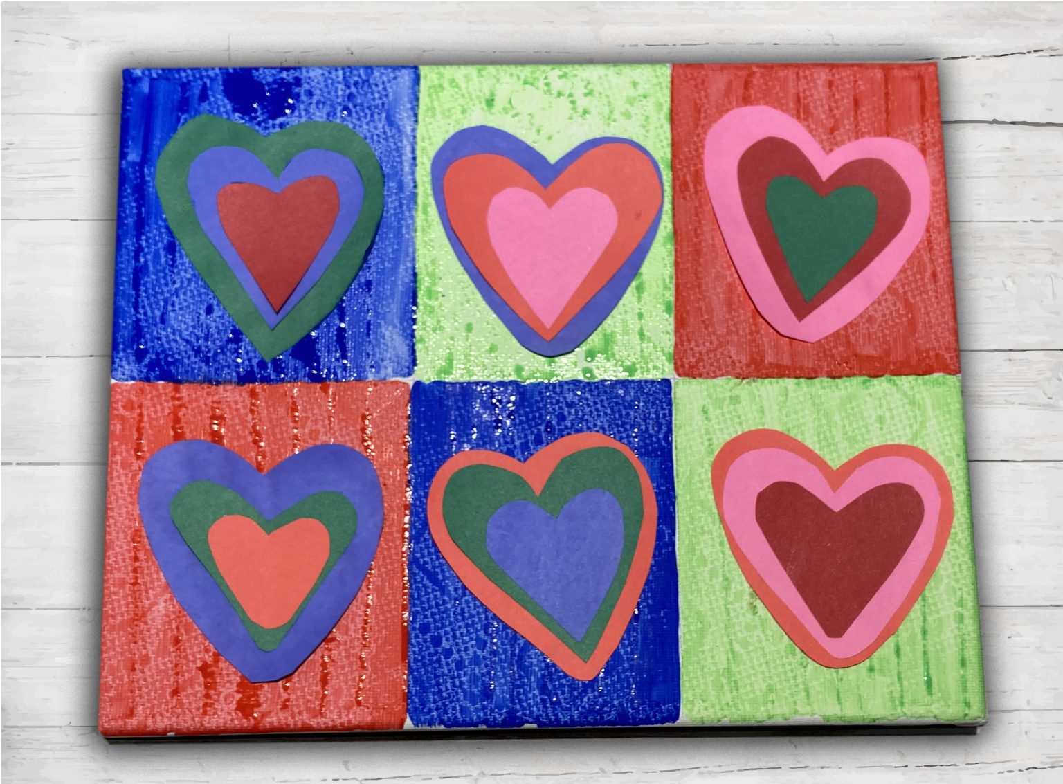 Kandinsky Hearts Art Project For Kids - Little Bins for Little Hands