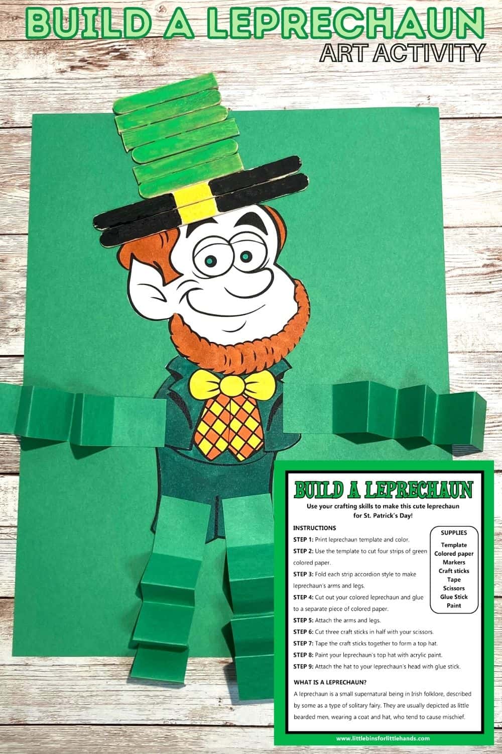 Leprechaun Craft (Free Leprechaun Template) - Little Bins for Little Hands