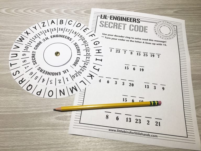 Make Your Own Secret Decoder Ring - Little Bins for Little Hands