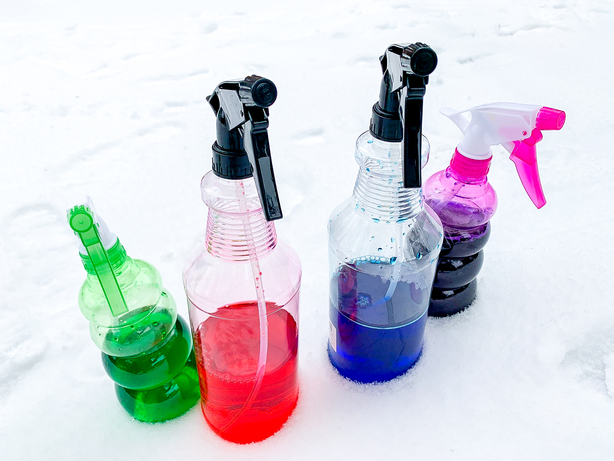 Snow Paint Spray For Winter Art - Little Bins for Little Hands