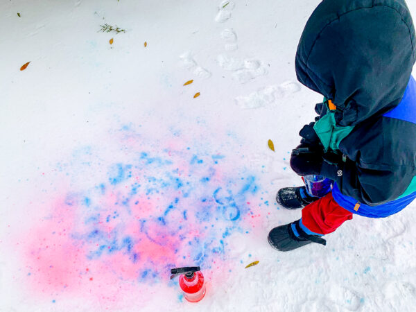 Snow Paint Spray For Winter Art - Little Bins for Little Hands