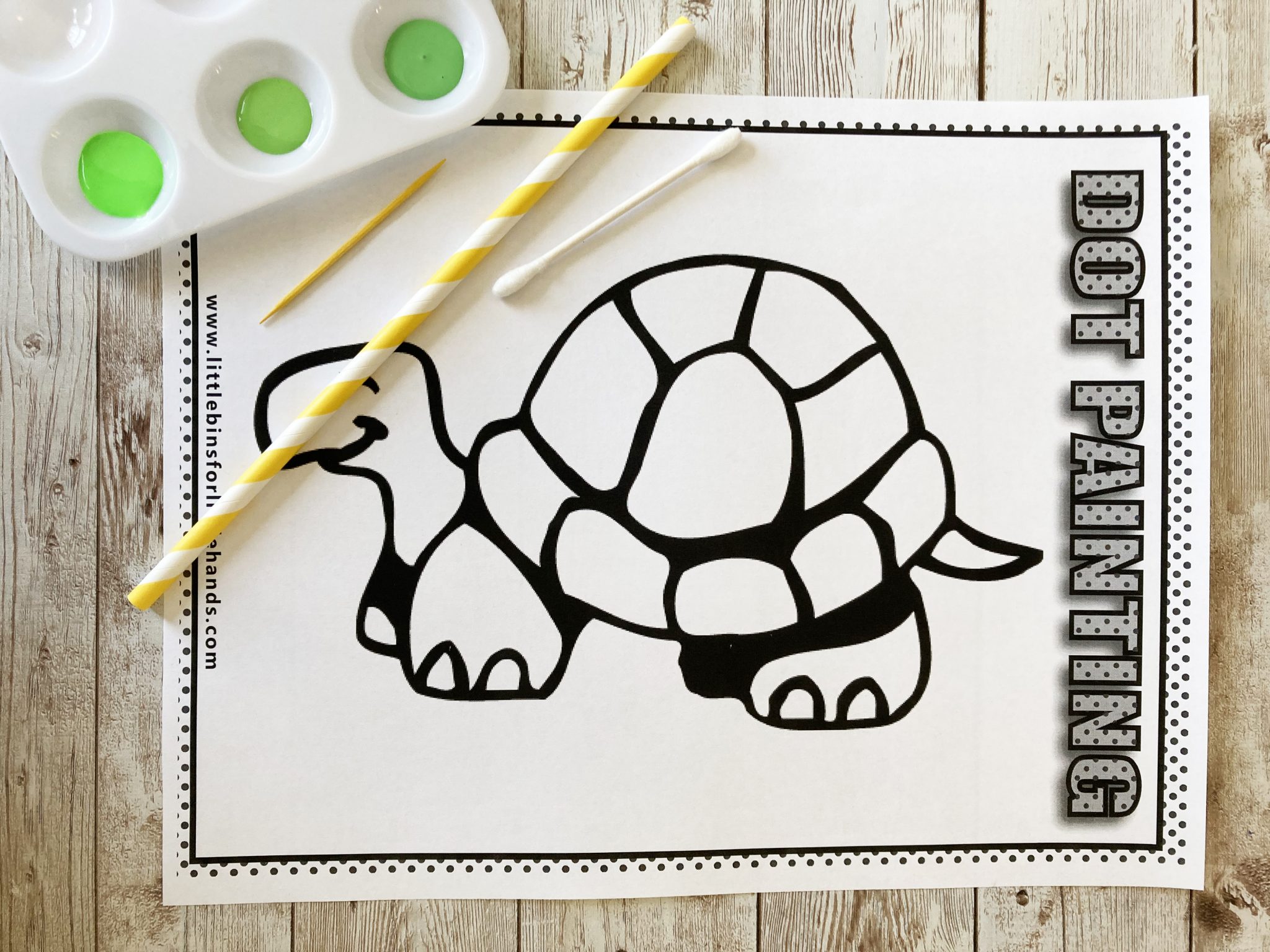 Turtle Dot Painting (Free Printable) - Little Bins for Little Hands