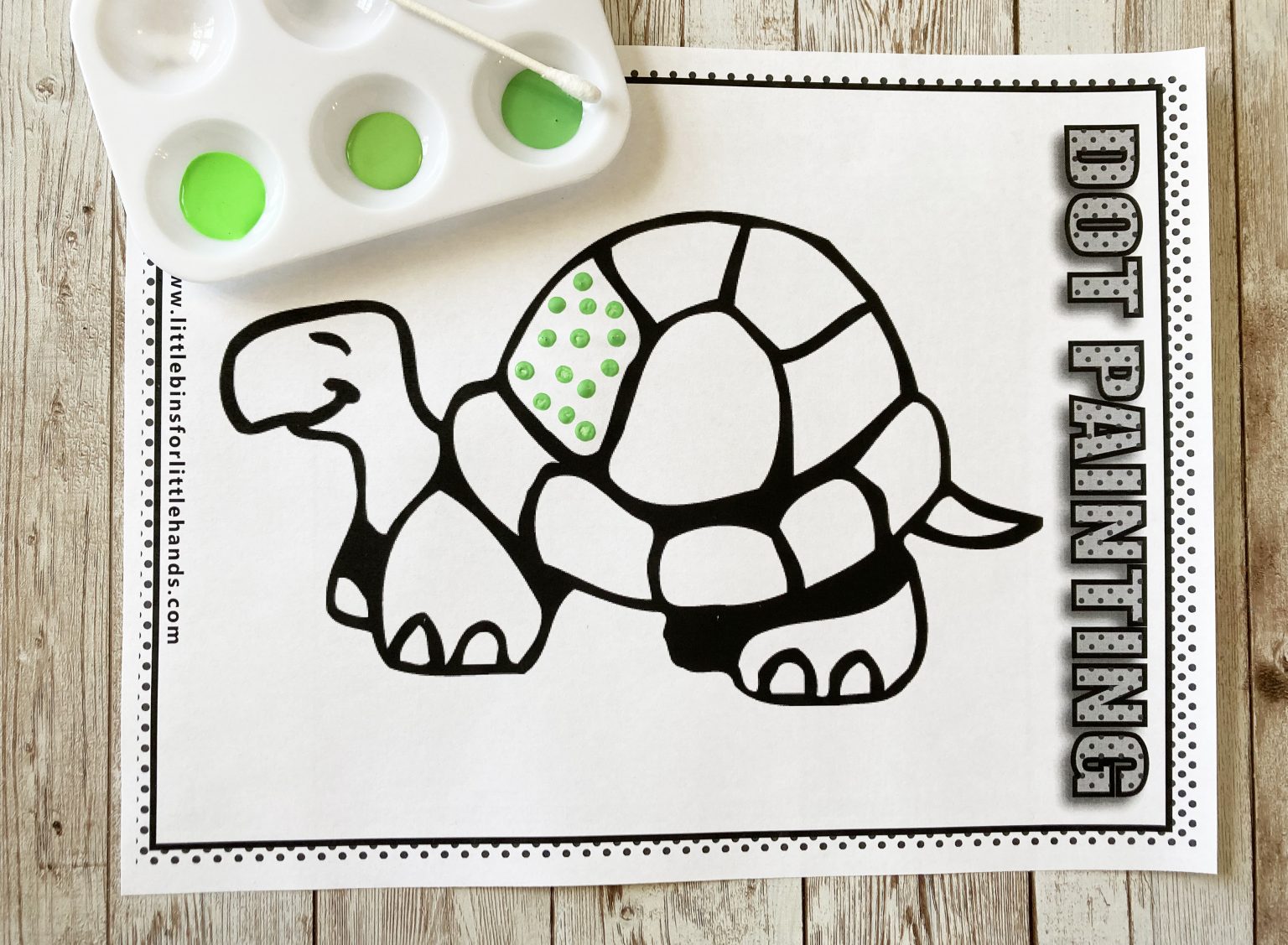Turtle Dot Painting (Free Printable) - Little Bins for Little Hands
