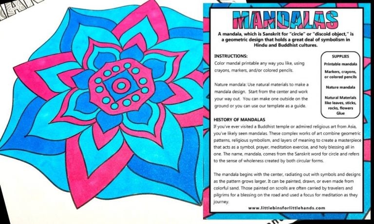 Colorful Easy Mandala Art for Kids