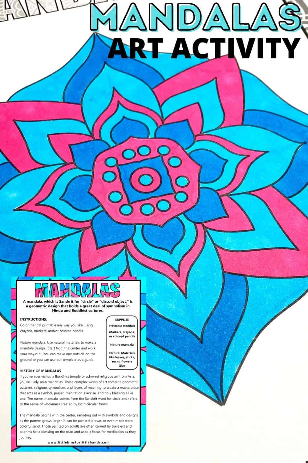 Easy Mandala Art Two Ways Little Bins For Little Hands