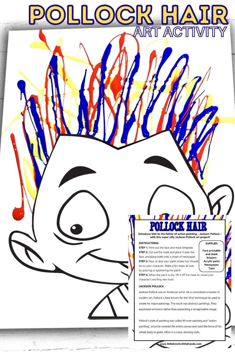 Jackson Pollock Art Project for Kids | Drip Painting Activity