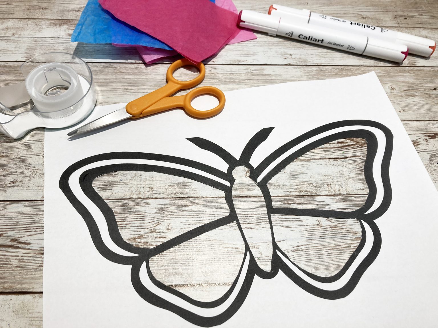 Tissue Paper Butterflies - Little Bins for Little Hands