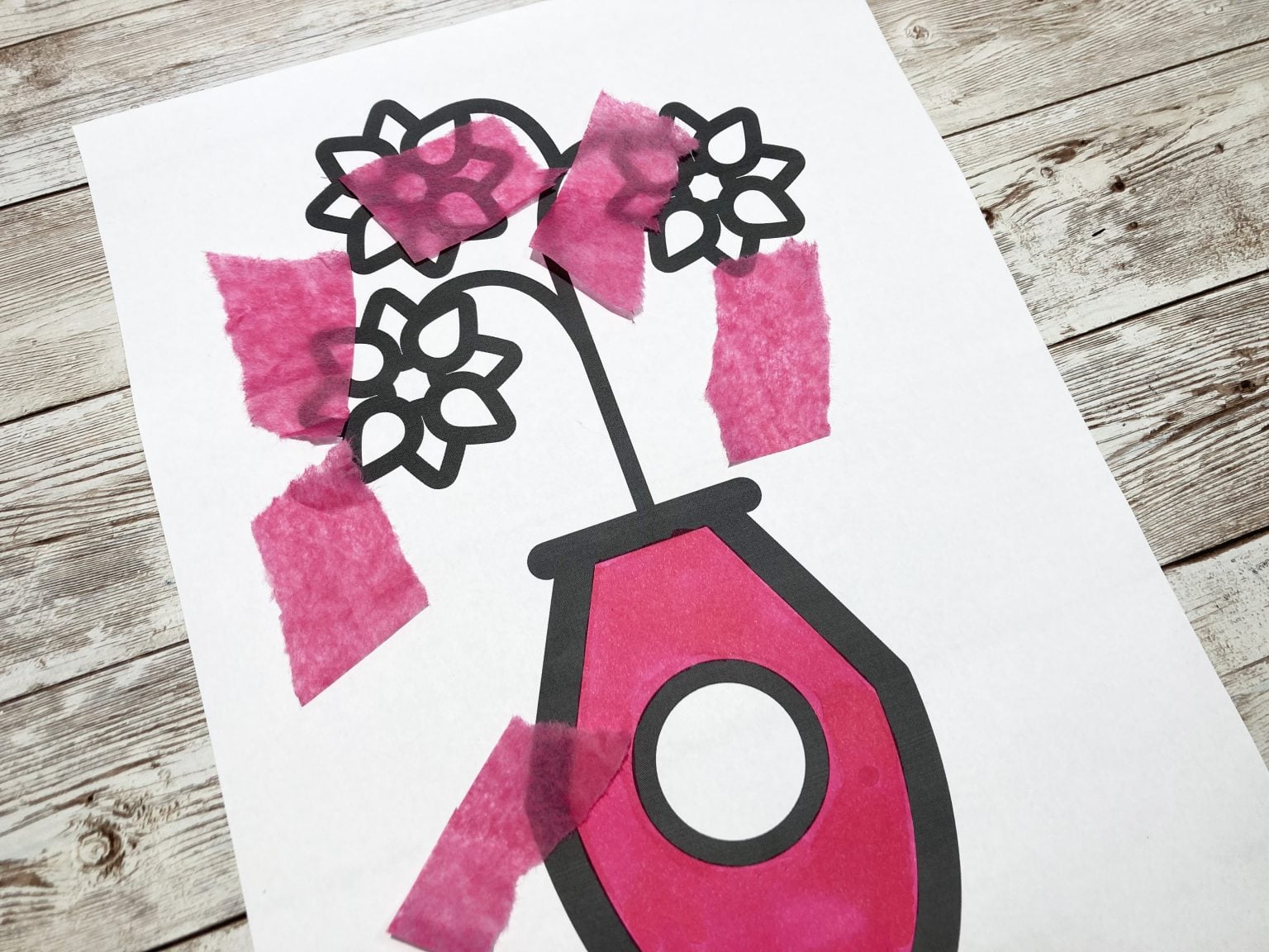 Tissue Paper Flower Art - Little Bins for Little Hands