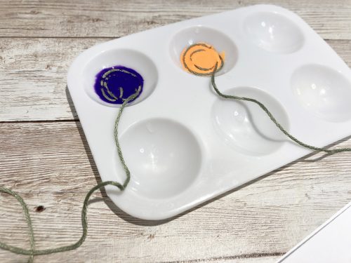 String Painting For Kids - Little Bins for Little Hands